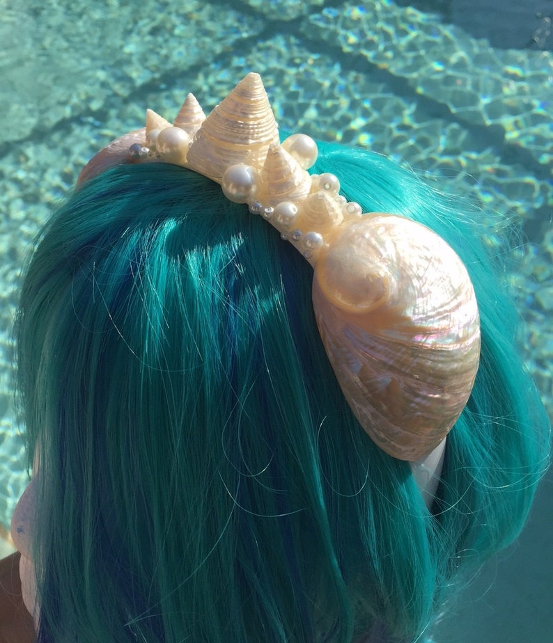 Custom Mermaid Shell Crown Seashell Headband Headdress - Etsy