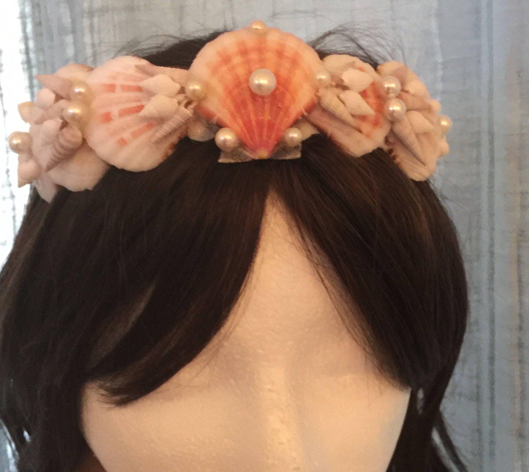Custom Mermaid Shell Crown Seashell Headband Headdress - Etsy