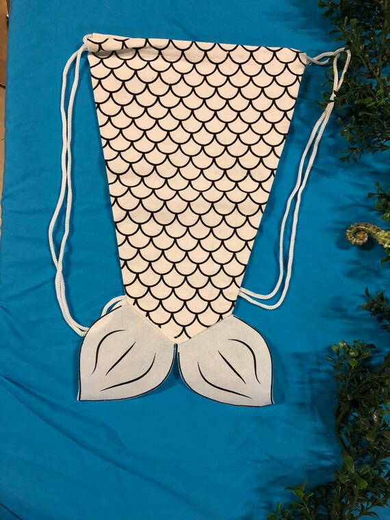Color Your Own Mermaid Tail Backpack | Etsy