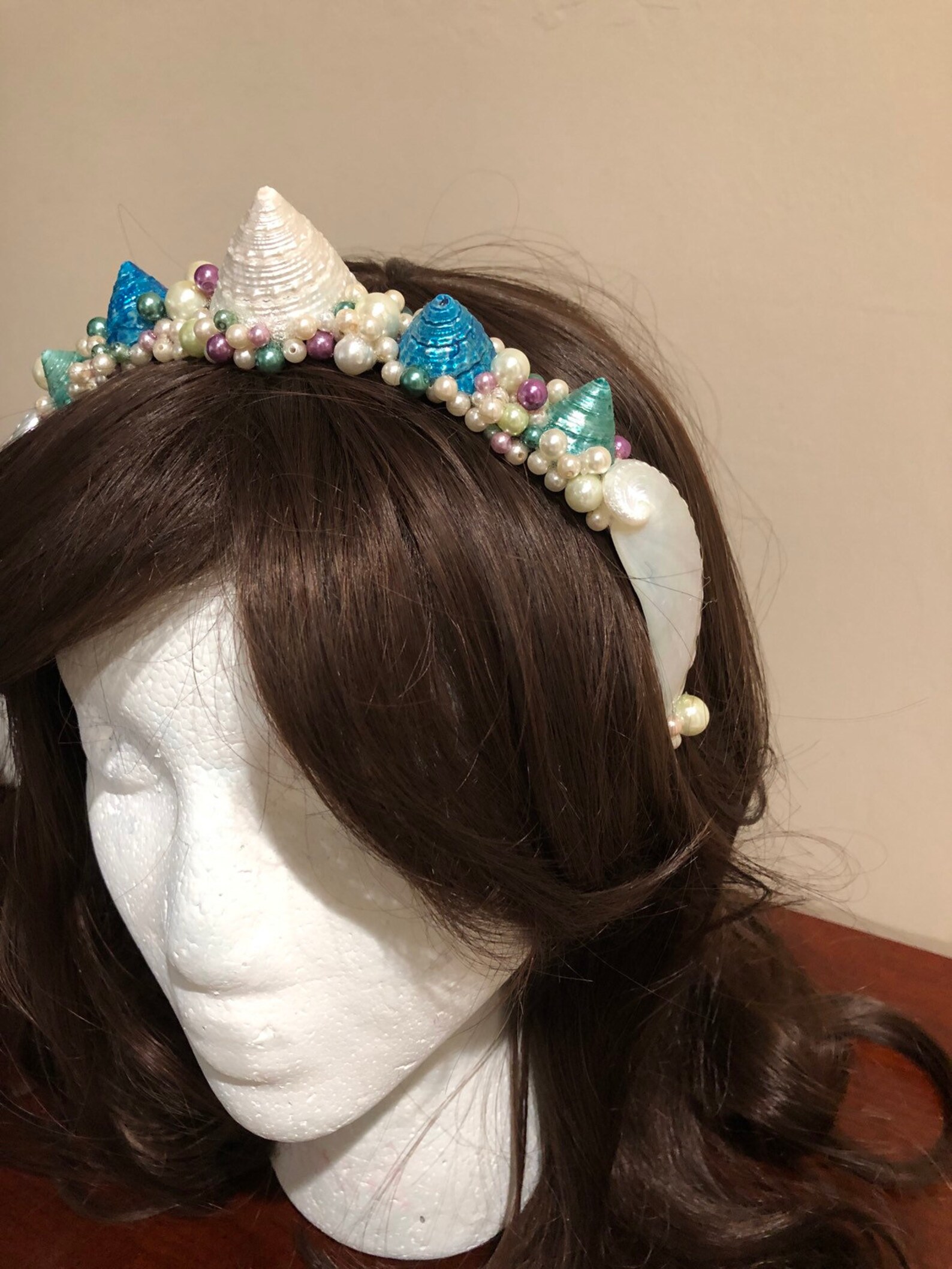 Custom Mermaid Shell Crown Seashell Headband Headdress - Etsy