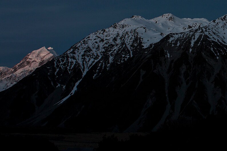 Aoraki mt. Cook Moon Rising - Etsy