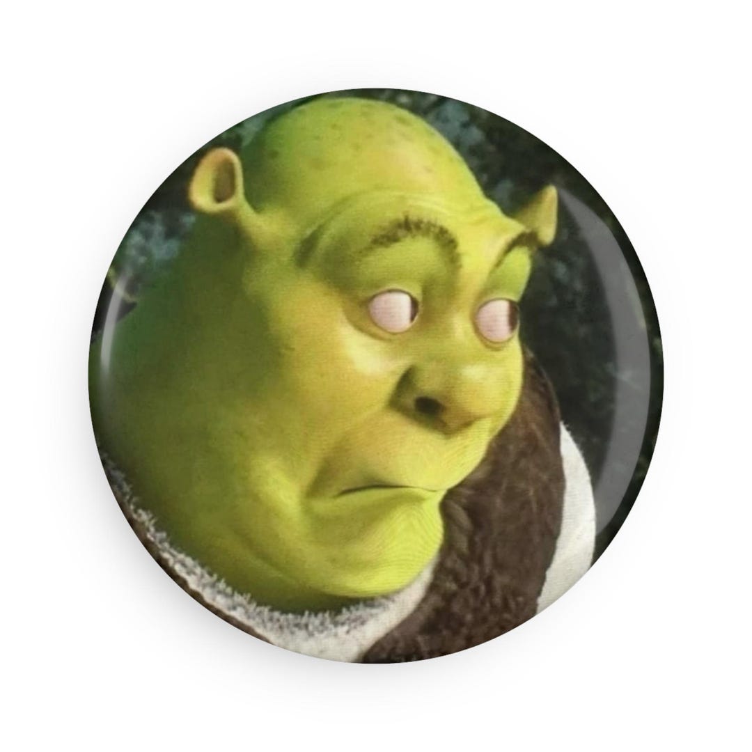 Shrek Button Magnet: Quirky Home Decor, Fun Kitchen Accessory - Etsy