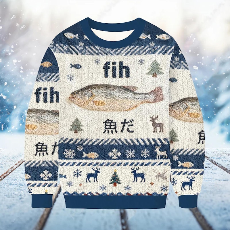 Xmas Sweater Fish - Etsy UK