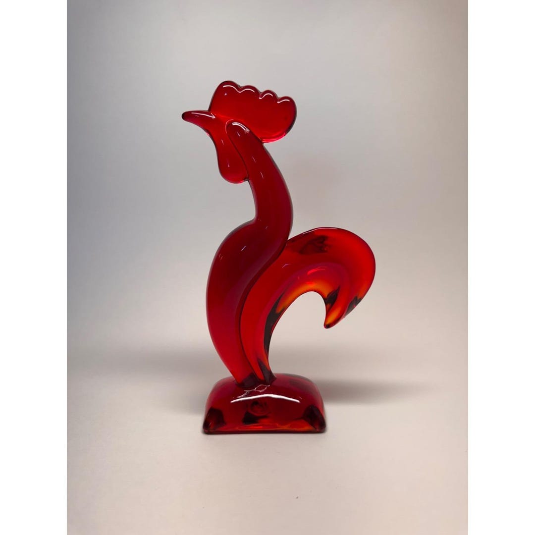 Viking Epic Kellogg Ruby Red Glass Rooster #1321 FREE US Shipping - Etsy