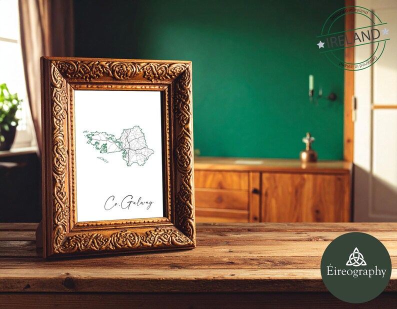Galway Map Print: County Map, Instant Download, Jpeg, Pdf, 300dpi - Etsy