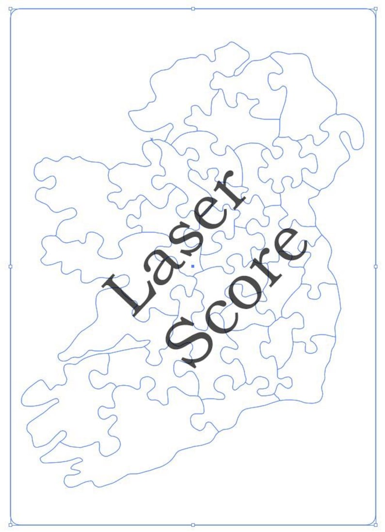 Ireland Map Puzzle Laser Cut Files – Counties Jigsaw (SVG, DXF, PDF, Ai ...