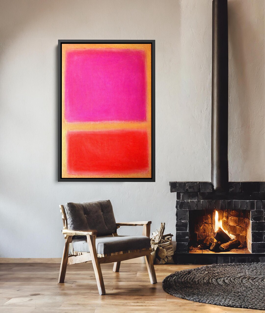 Mark Rothko Pink & Red Abstract Art, Expressionism Canvas Print, Modern ...