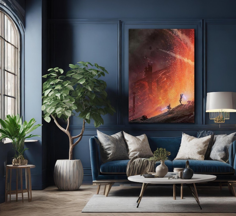 Revenge of the Sith Final Duel Canvas Wall Art, Star Wars Episode III ...