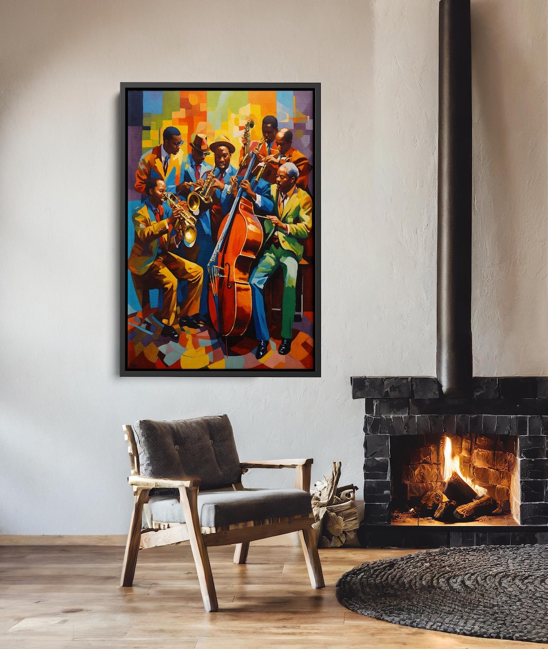 Jazz Wall Art - Musician Prints, African Abstract Modern Art Prints ...