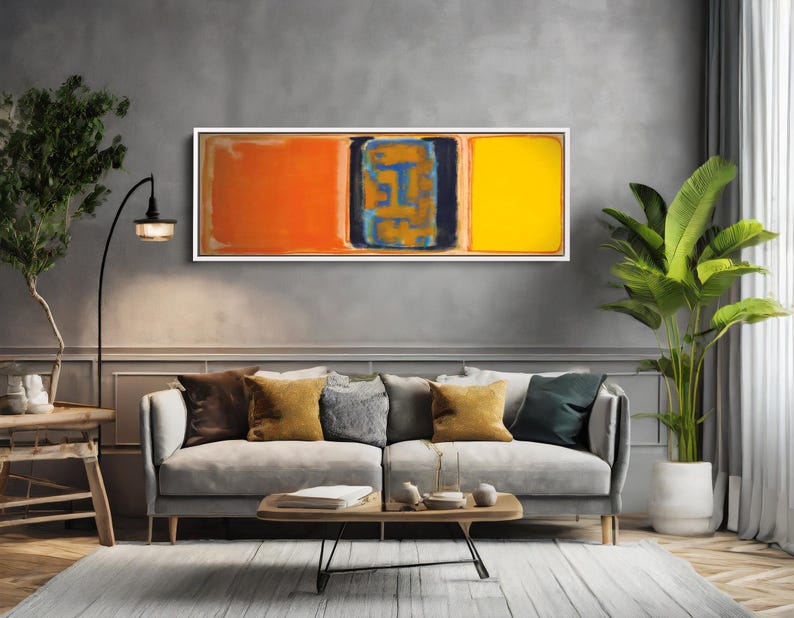 Mark Rothko Inspired Abstract Wall Art - Large Color Field Canvas ...
