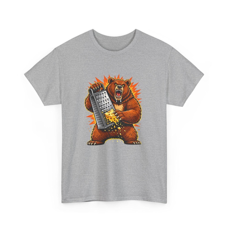 Angry Bear Grating Cheese Grater Hater T-shirt - Etsy