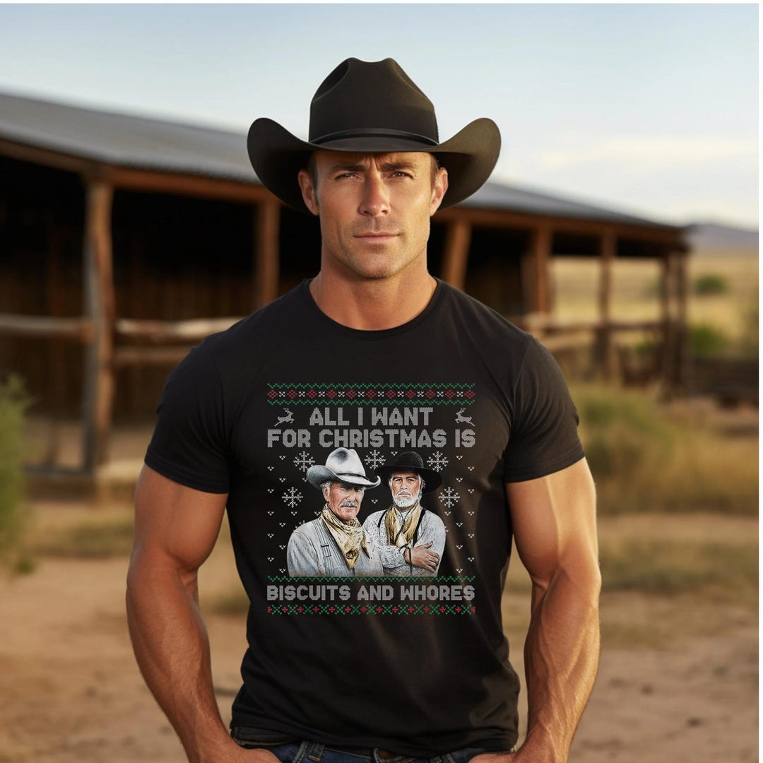 Western Cowboys Biscuits and Whores Christmas Quote T-shirt - Etsy