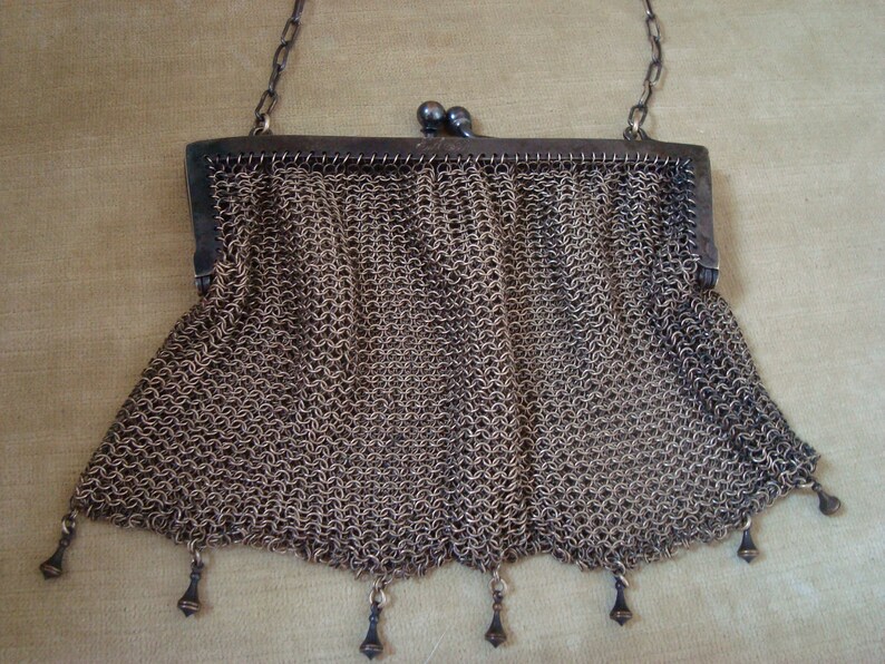 Antique Victorian German Silver Mesh Purse - Etsy