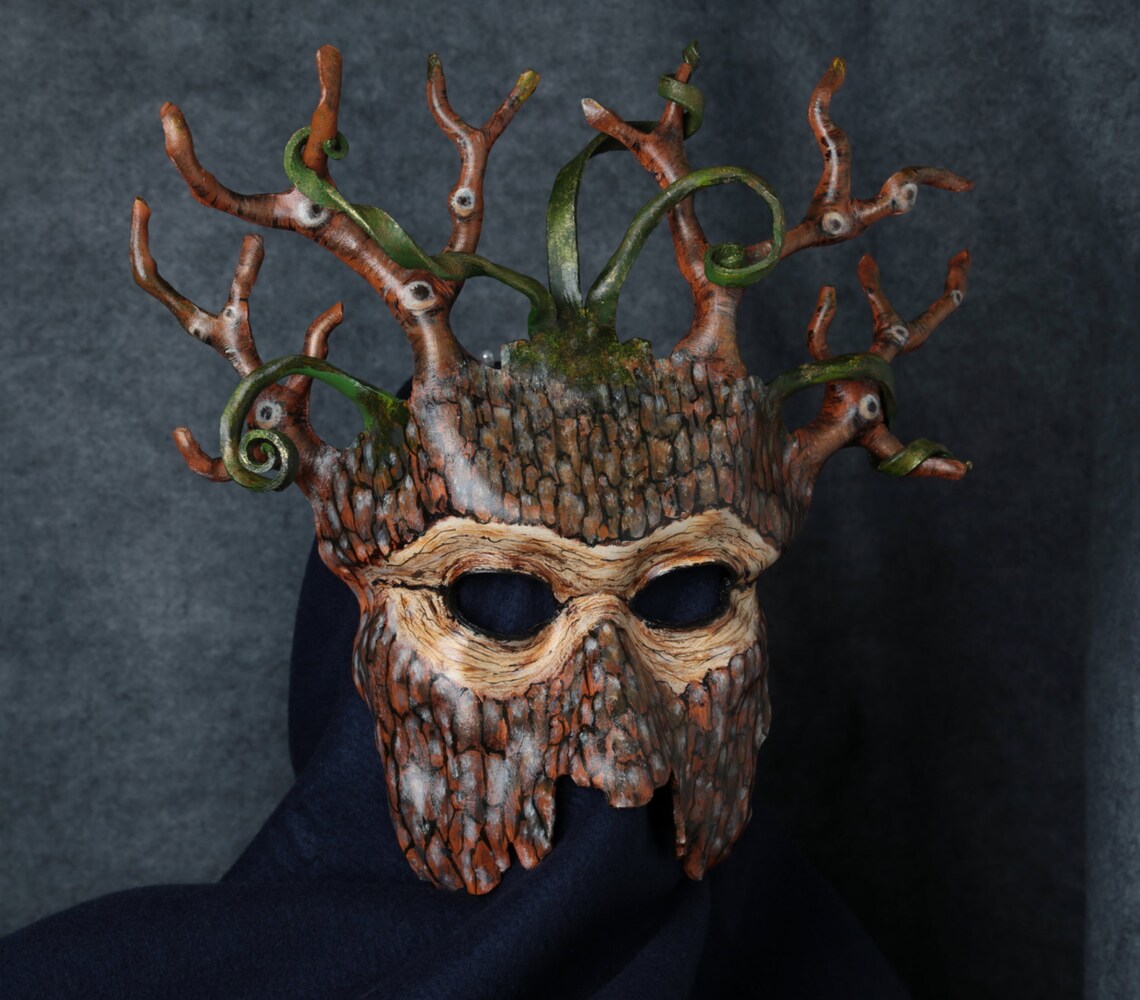 Tree Masks Leather Tree Masks the Woods Trees Tree People - Etsy