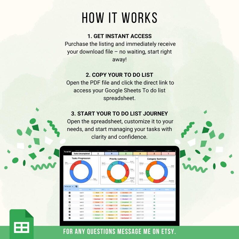 To Do Tracker Google Sheets Template Daily Weekly Monthly Task Tracker ...