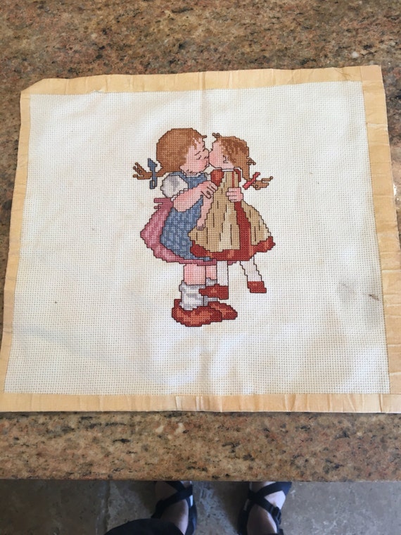 unframed Cross stitch hanging/picture Cross Stitch Fiber Arts Art ...