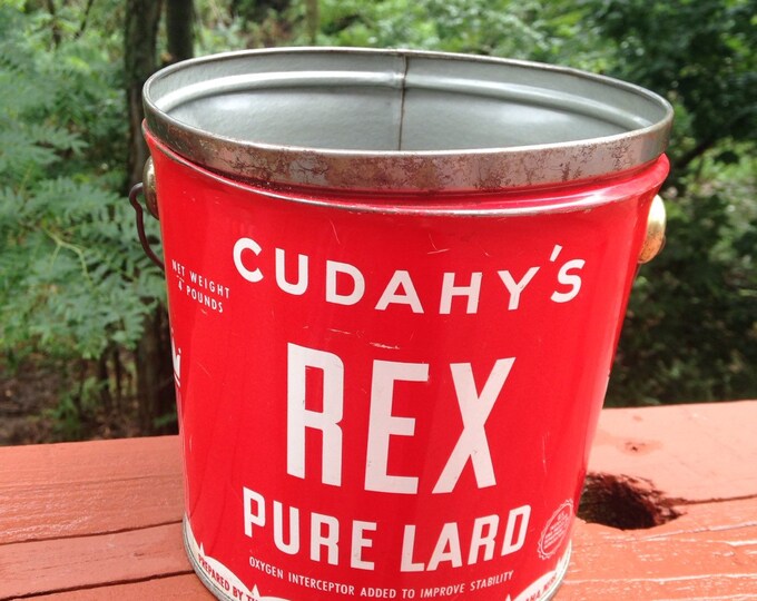 Vintage Lard Bucket Container 4 Pound Capacity Cudahy Lard - Etsy