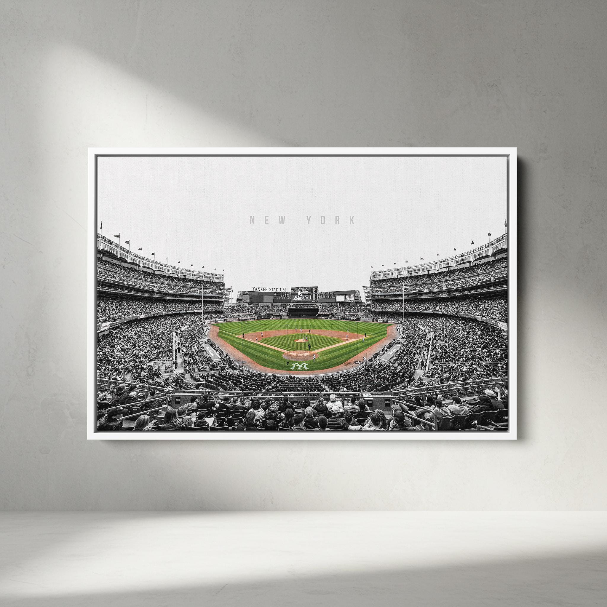 Yankee Stadium Black White Canvas, New York Gifts, Sport Poster, New ...