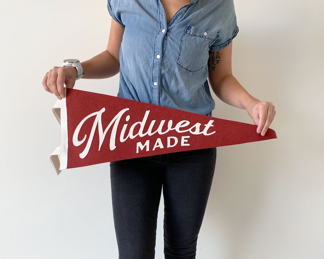 MIDWEST MADE PENNANT - Vintage Style Wool Felt Pennants and Banners - Etsy