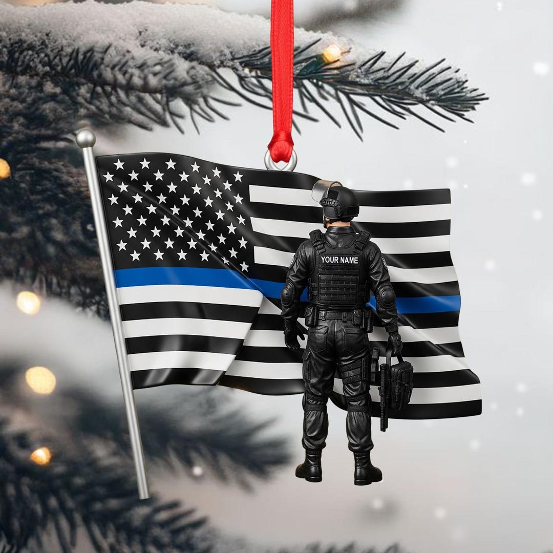 Personalized Police Officer Christmas Ornament, Custom Special Forces ...