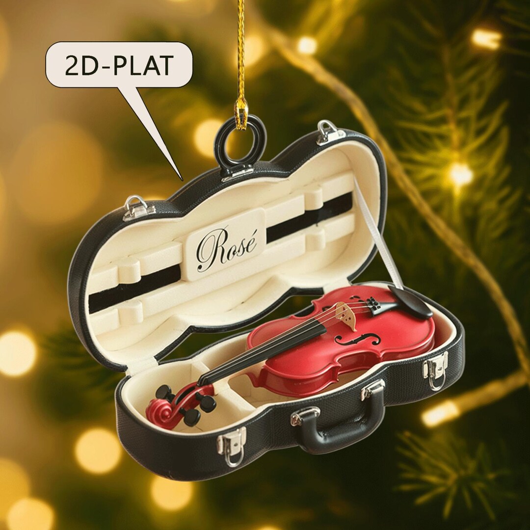 Custom Violinist Christmas Ornament 2025, Personalized Violin Xmas Tree ...