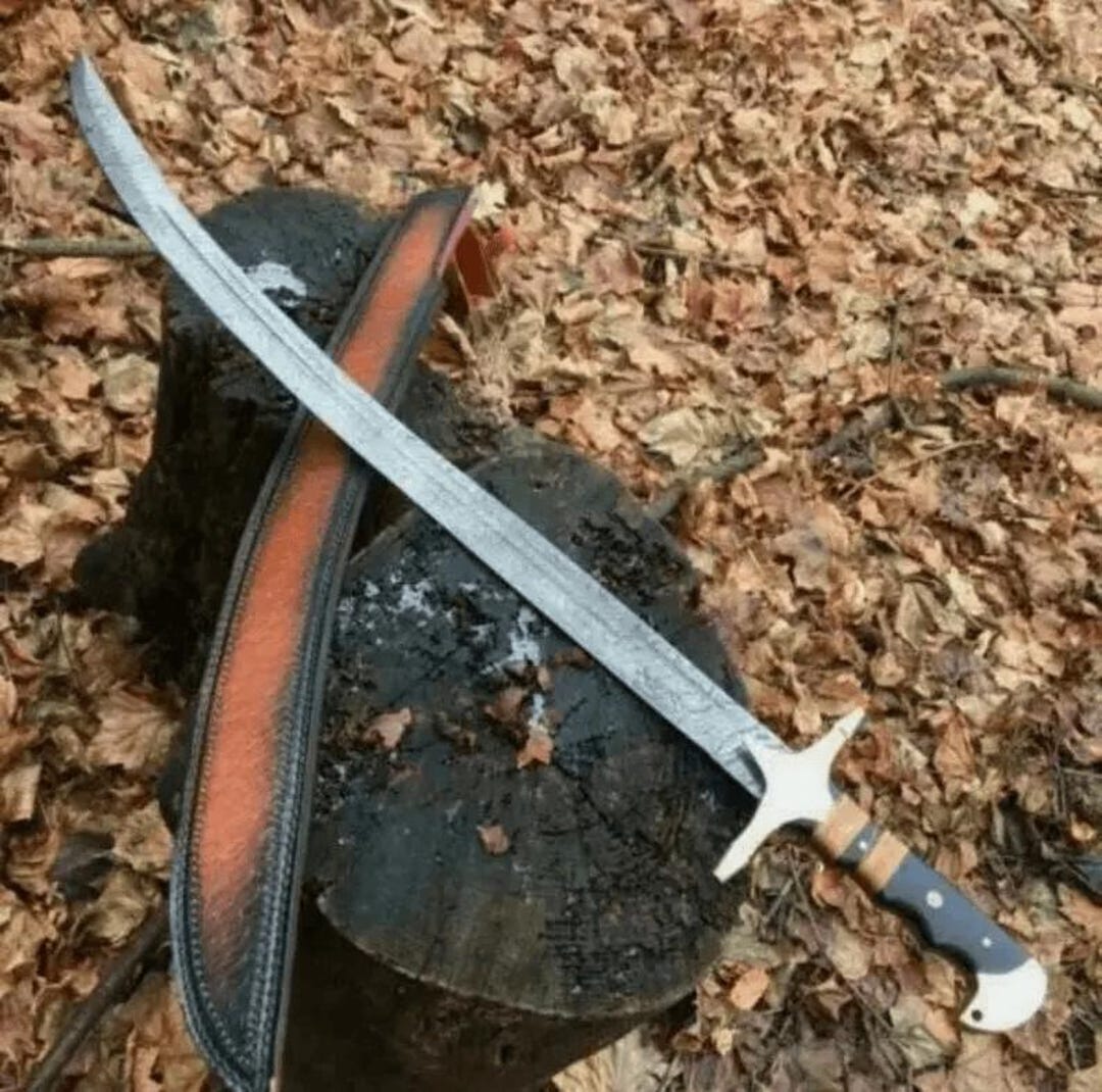 Hand-forged Islamic Scimitar: High Carbon Steel Ottoman Sword - Etsy
