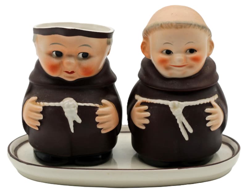 Vintage Goebel Friar Tuck Monk Sugar Creamer and Tray Set - Etsy