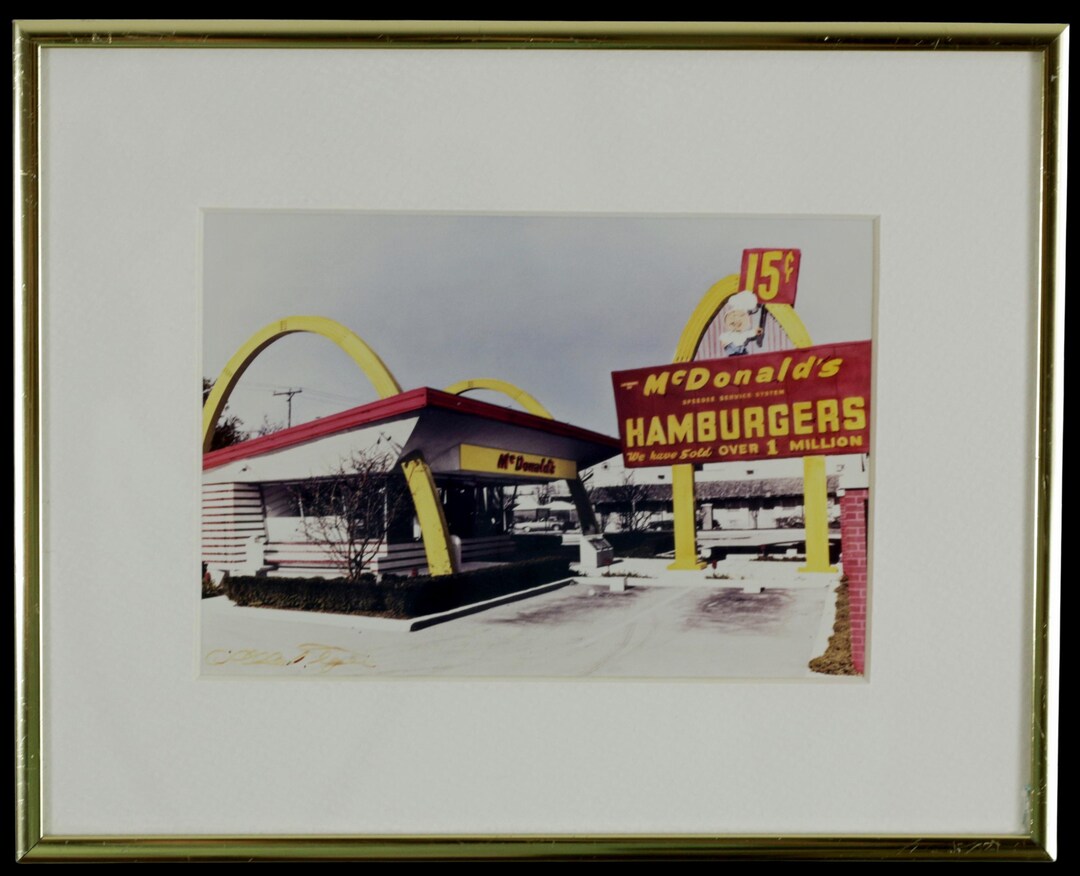 Vintage Allan Teger Colorized Photograph “mcdonald’s #1 Store,” Des ...