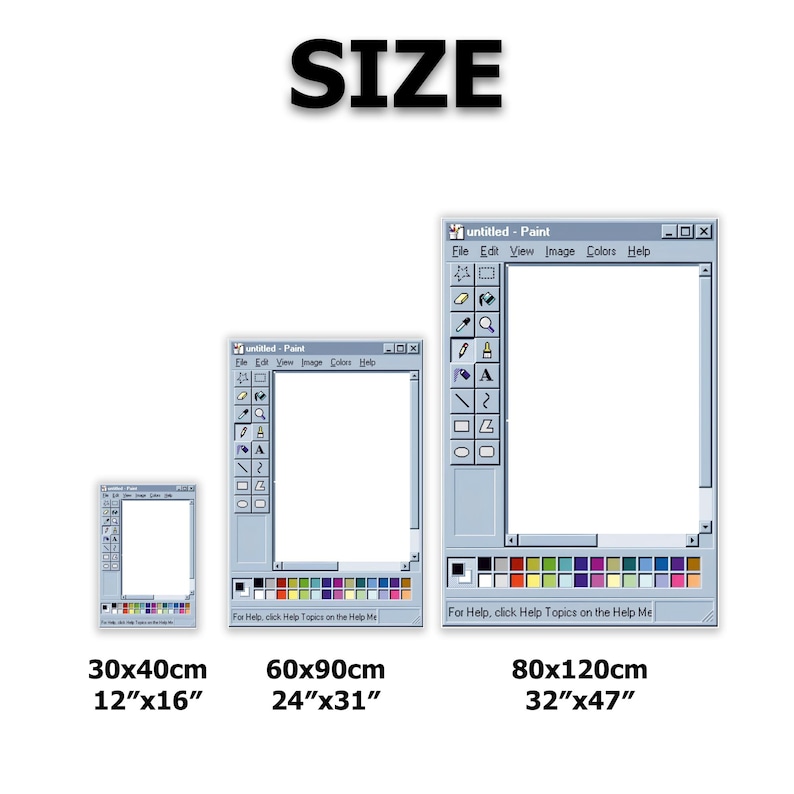 MS Paint Mirror, Retro Windows Paint Mirror, Pixel Computer Mirror ...