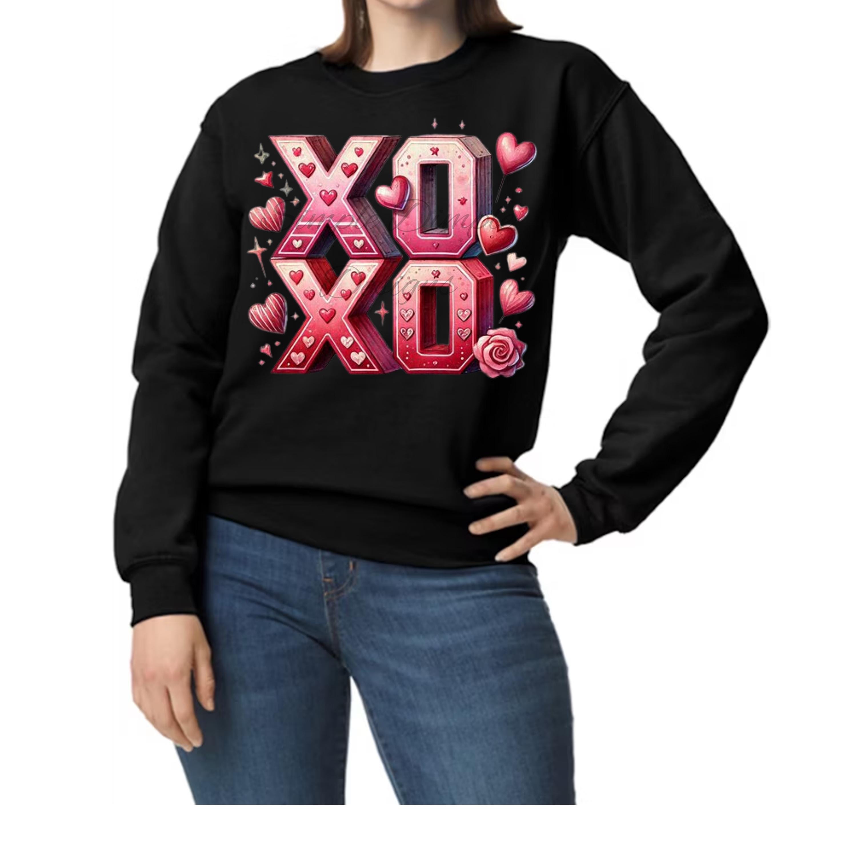 XOXO Valentine's Day Digital Design - Heart and Love Theme PNG File - Etsy