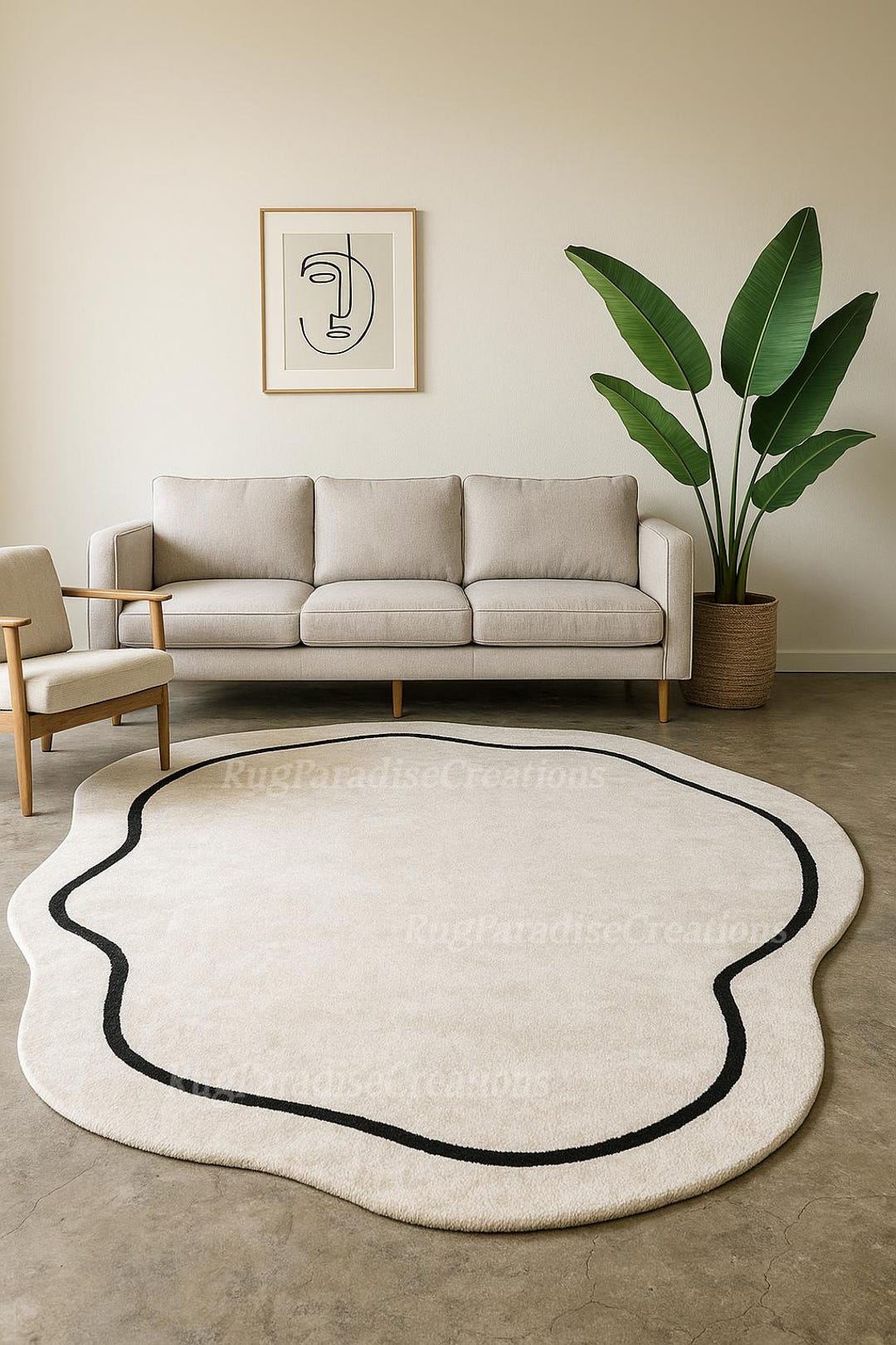 Modern Overlapping Circle Rug | Hand-tufted Rug | Soft Geometric ...