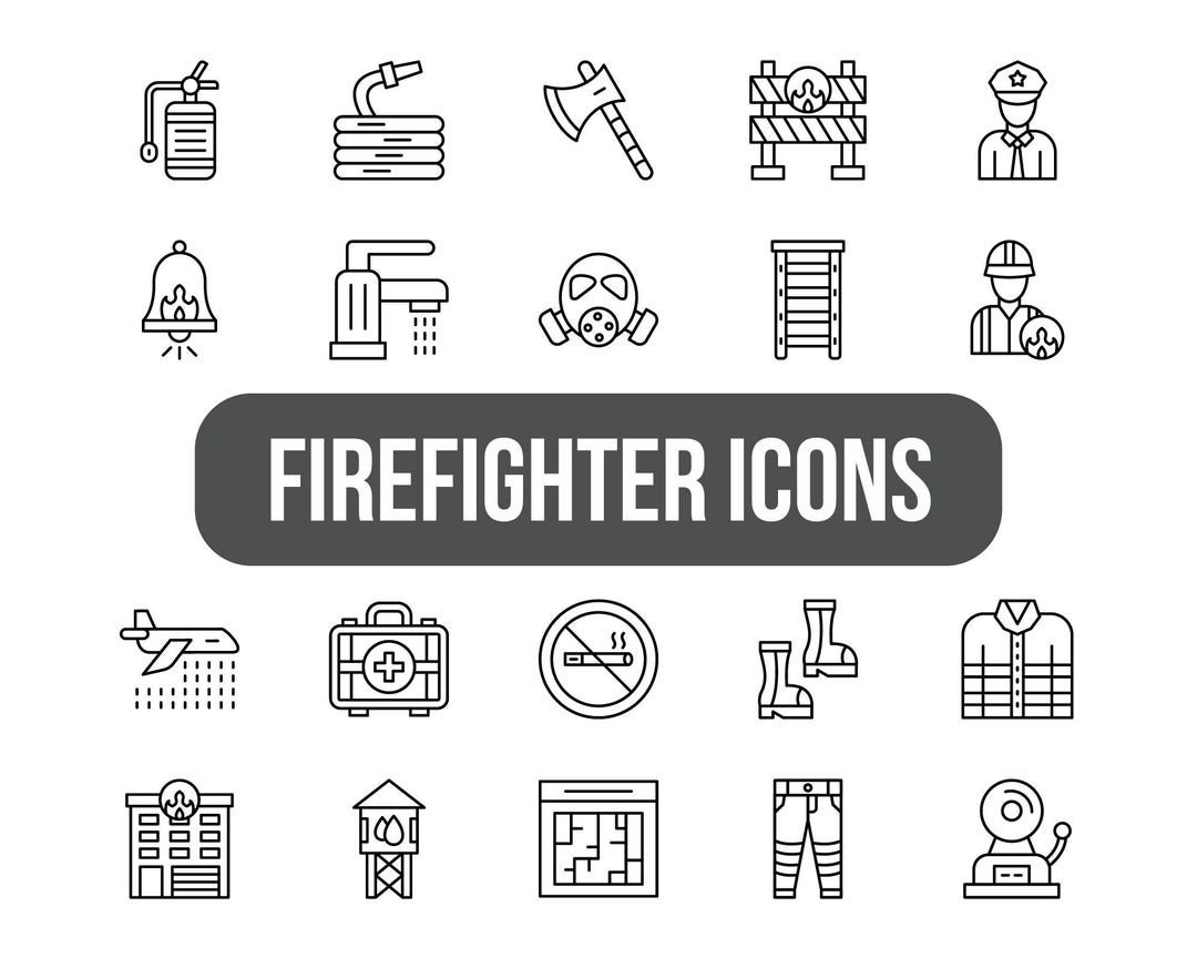 50 Feuerwehr Silhouette Icons ( svg, png, eps, jpg ) - Etsy.de