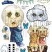 Printable Moon Paper Doll Collage Set Ephemera for Scrapbook, Mobile ...