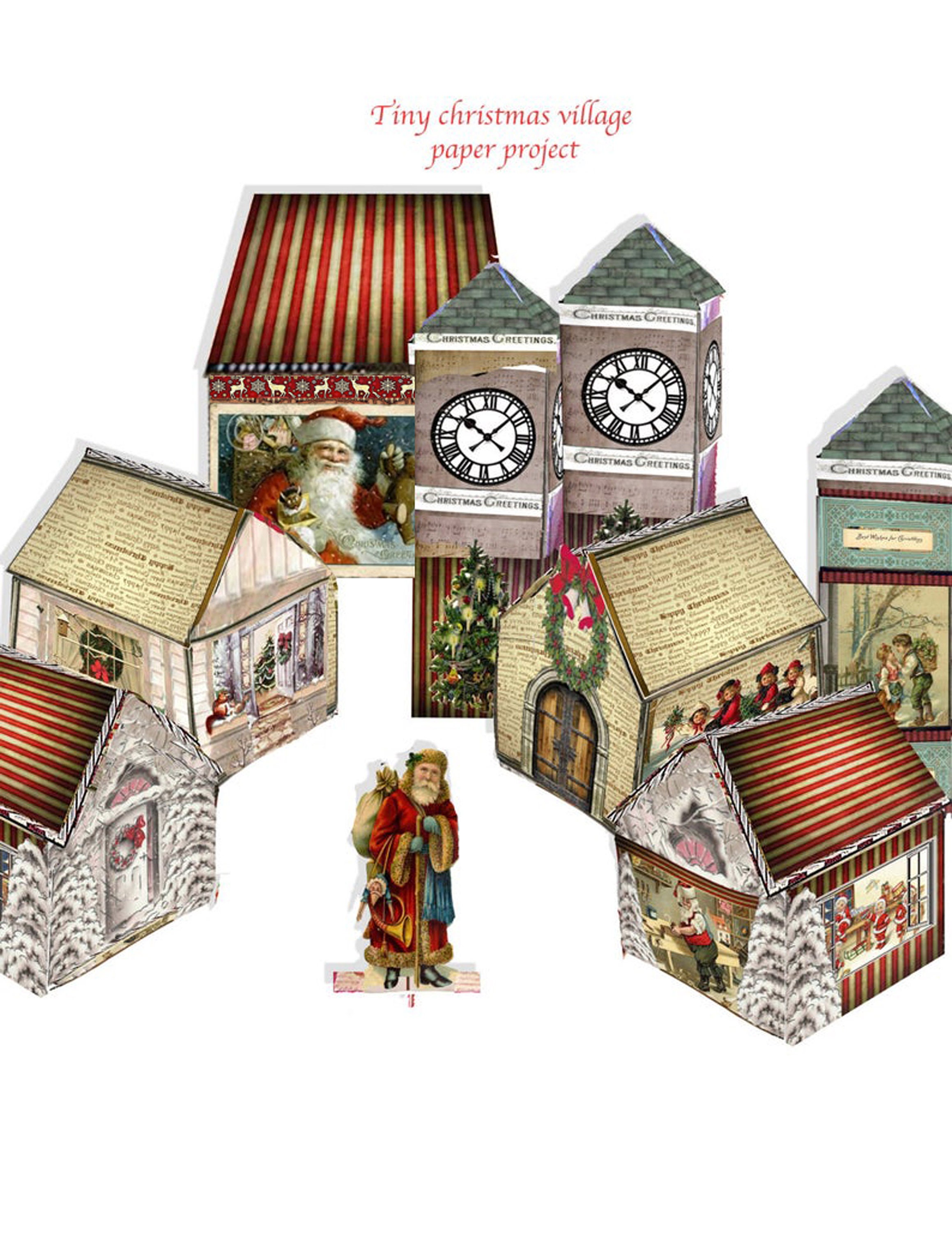Dolls & Dollhouses Paper, Party & Kids Printable Paper Houses Miniature ...