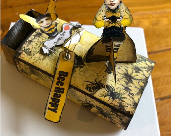 Printable Fairy Matchbox 2x4 Inch Matchbox Bee Themed With Standup Bee ...
