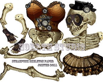 Skeleton Paper Doll | Etsy