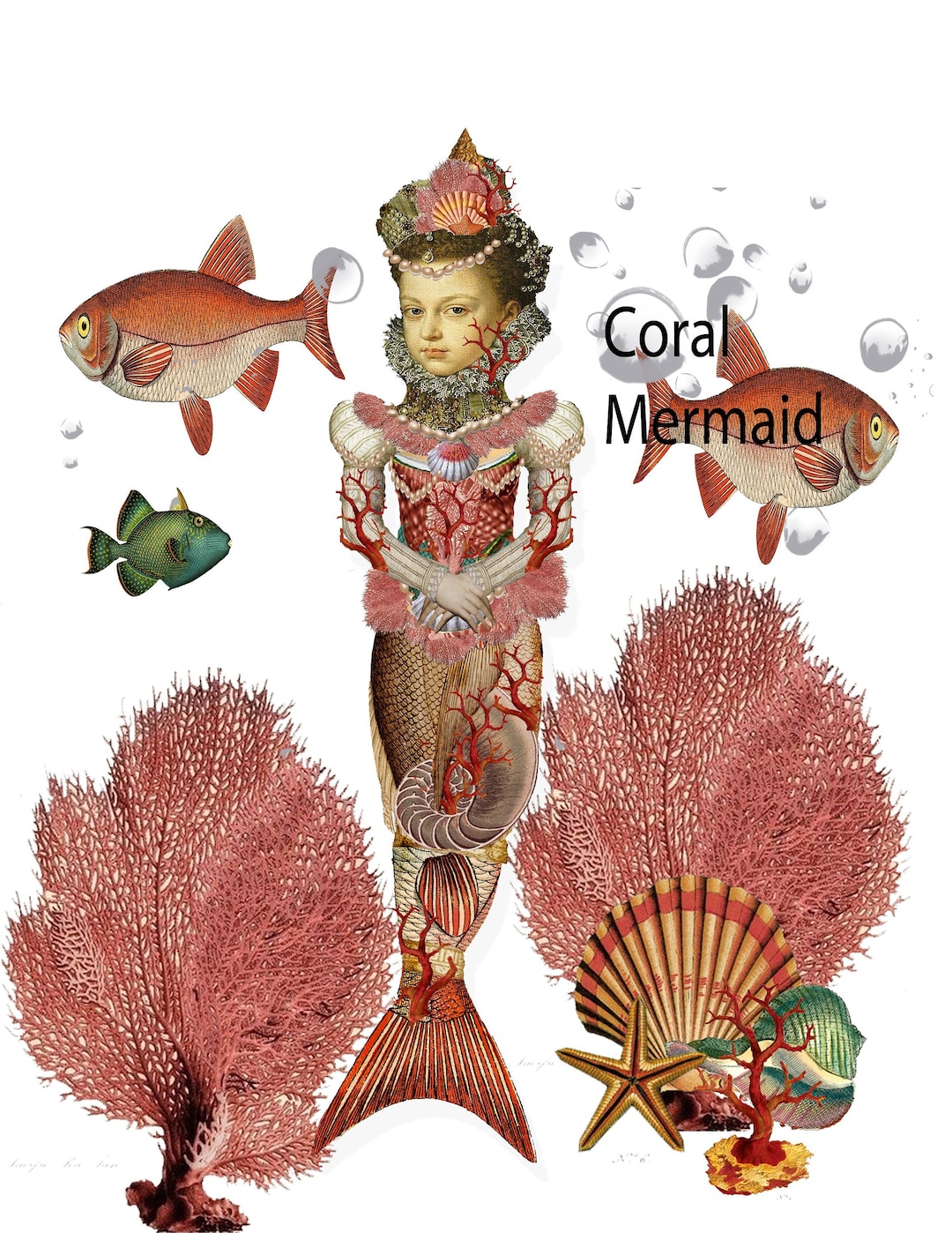 Printable Mermaid Articulated Paper Doll Download Printable Project ...