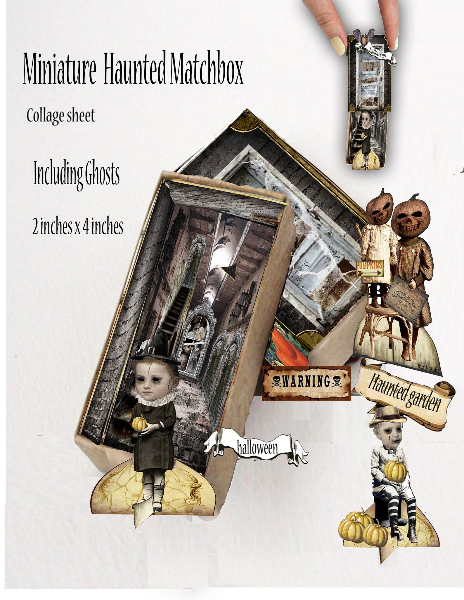 Printable Matchbox Haunted Ghost House Miniature Haunted House | Etsy