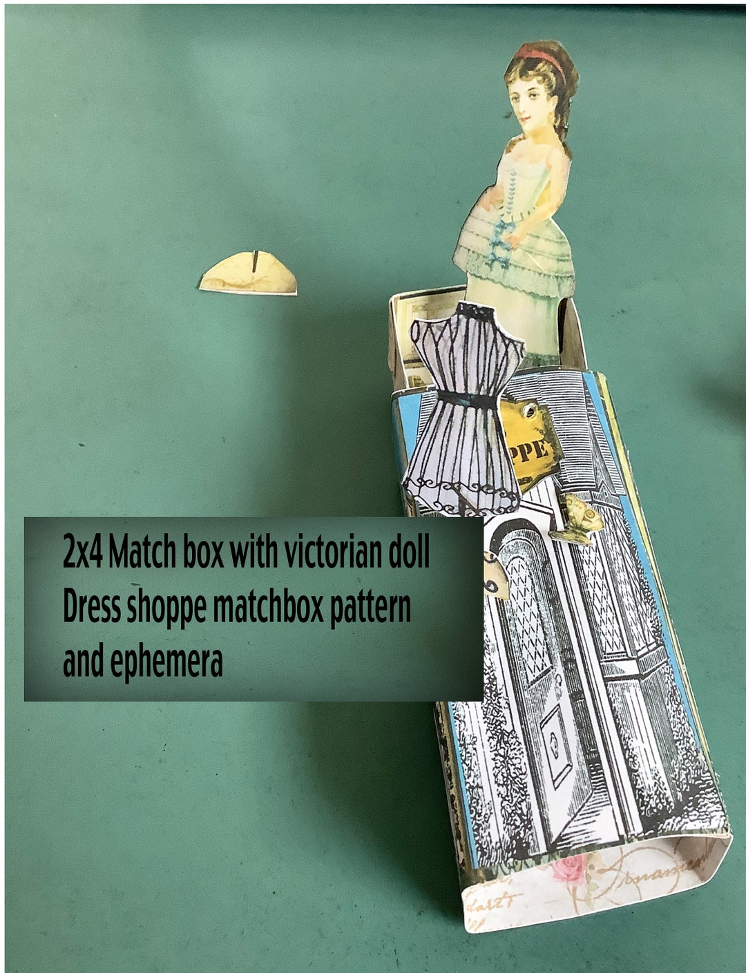 Printable Victorian Dress Shoppe Matchbox and Victorian Paper Doll 2x4 ...