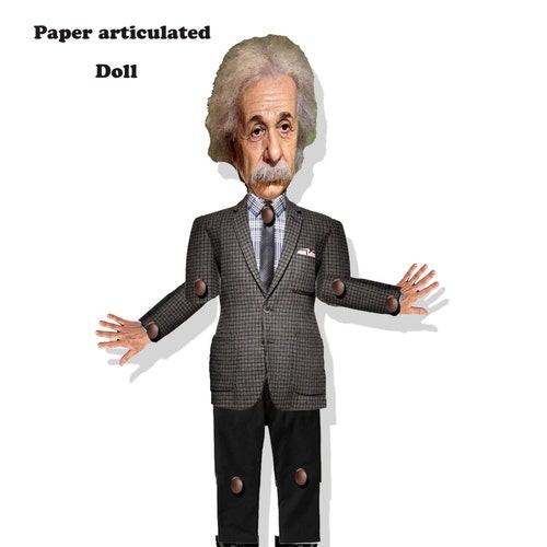 Printable Paper Doll Albert Einstein Famous Scientist DIY - Etsy