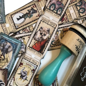 Faux Circus Stamps and Circus Tickets Ephemera Collage Sheets - Etsy