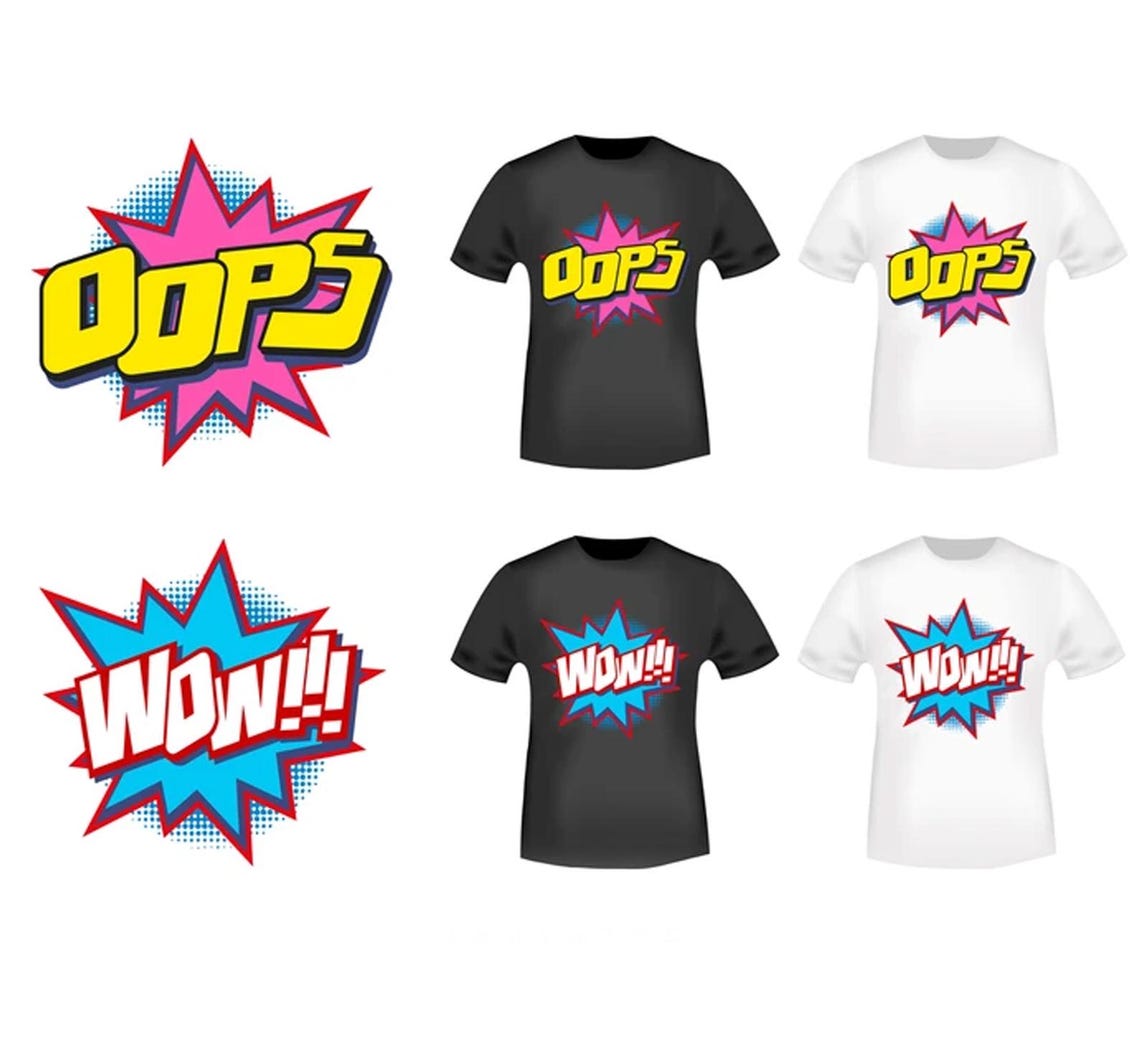 Comic Style Action Bubbles Clipart: Superhero Pop Art (SVG, PNG) - Etsy