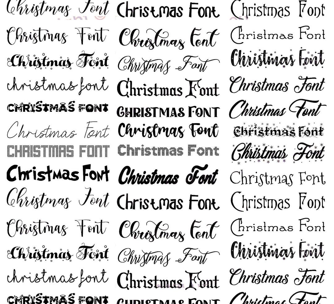 50 Merry Christmas Font Bundle: Holiday SVG PNG (digital Download) - Etsy
