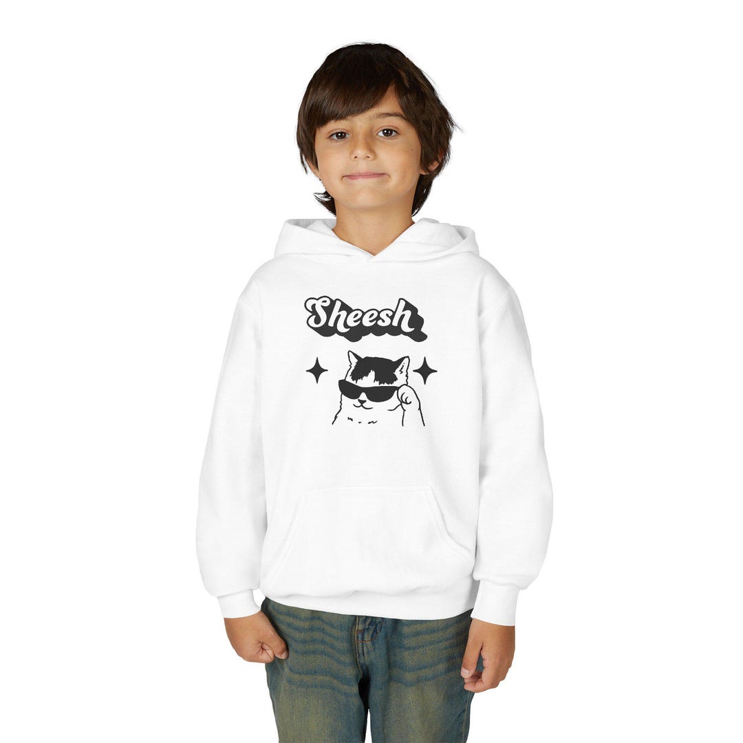 Sheesh Cat Sunglasses Hoodie | Cute Cat Graphic Sweatshirt - Etsy