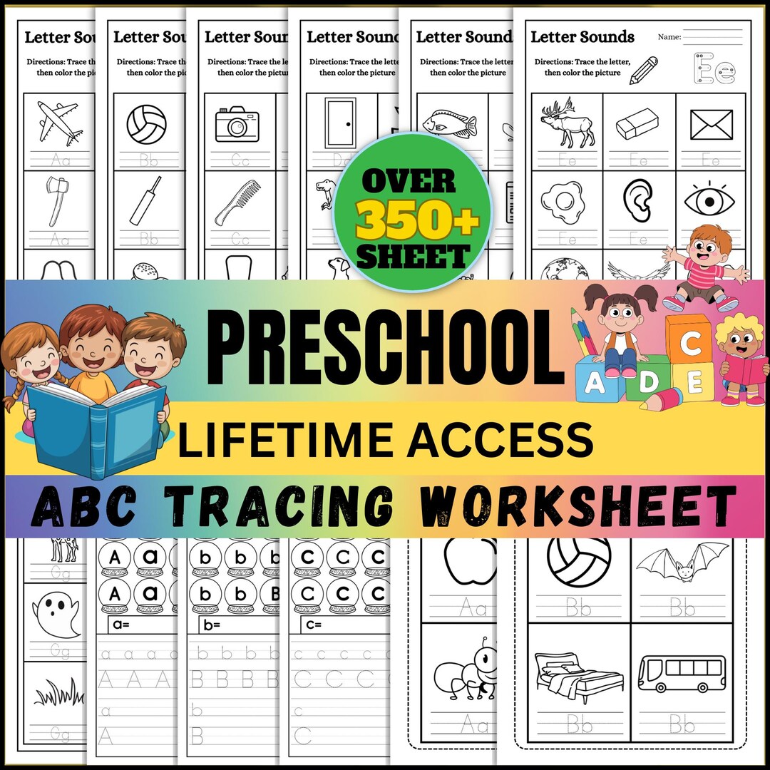 ABC Alphabet Tracing Worksheets for Kids | Letter Printable Preschool ...
