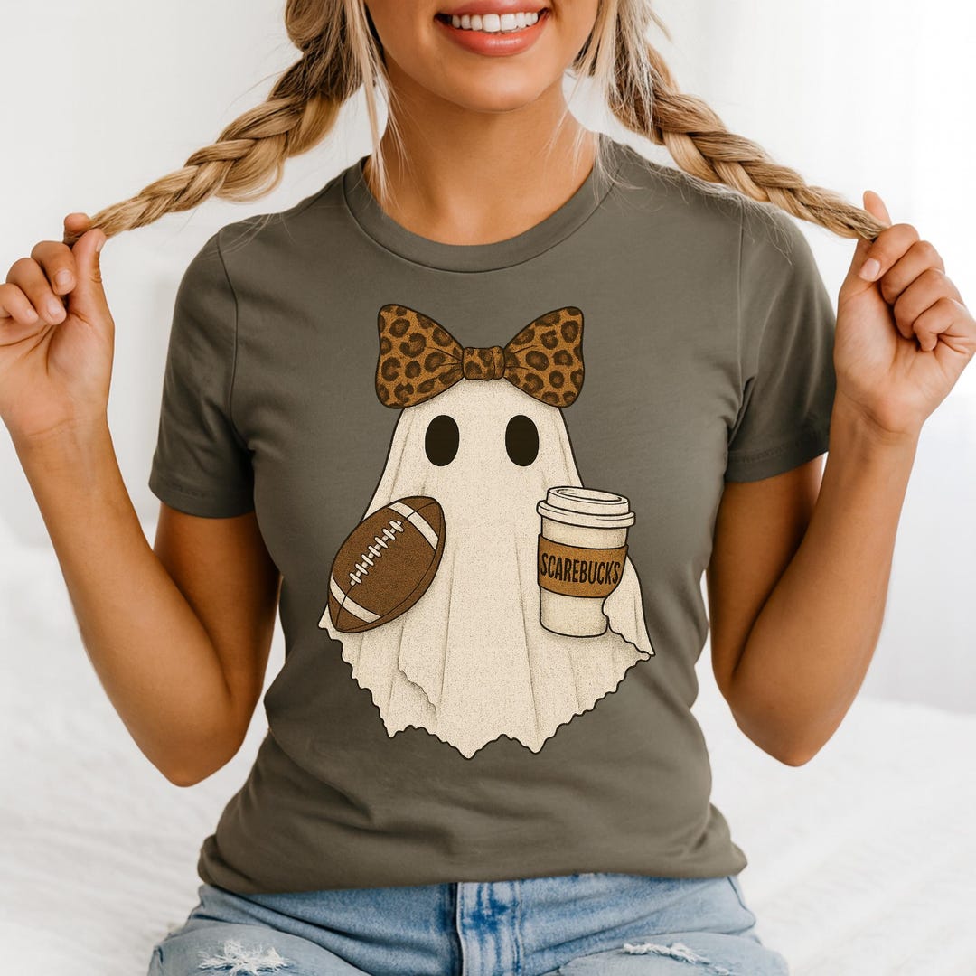 Halloween Football Ghost PNG, Boujee Coquette, Fall Gameday Clipart ...