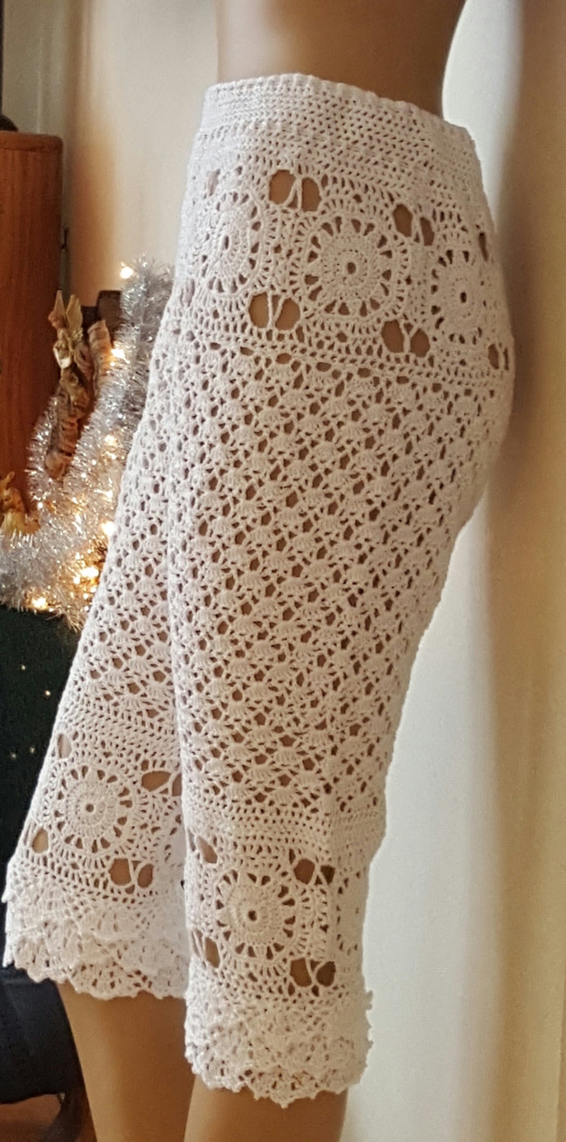 Elegant Lace Crocheted Capris Made to Order - Etsy Canada