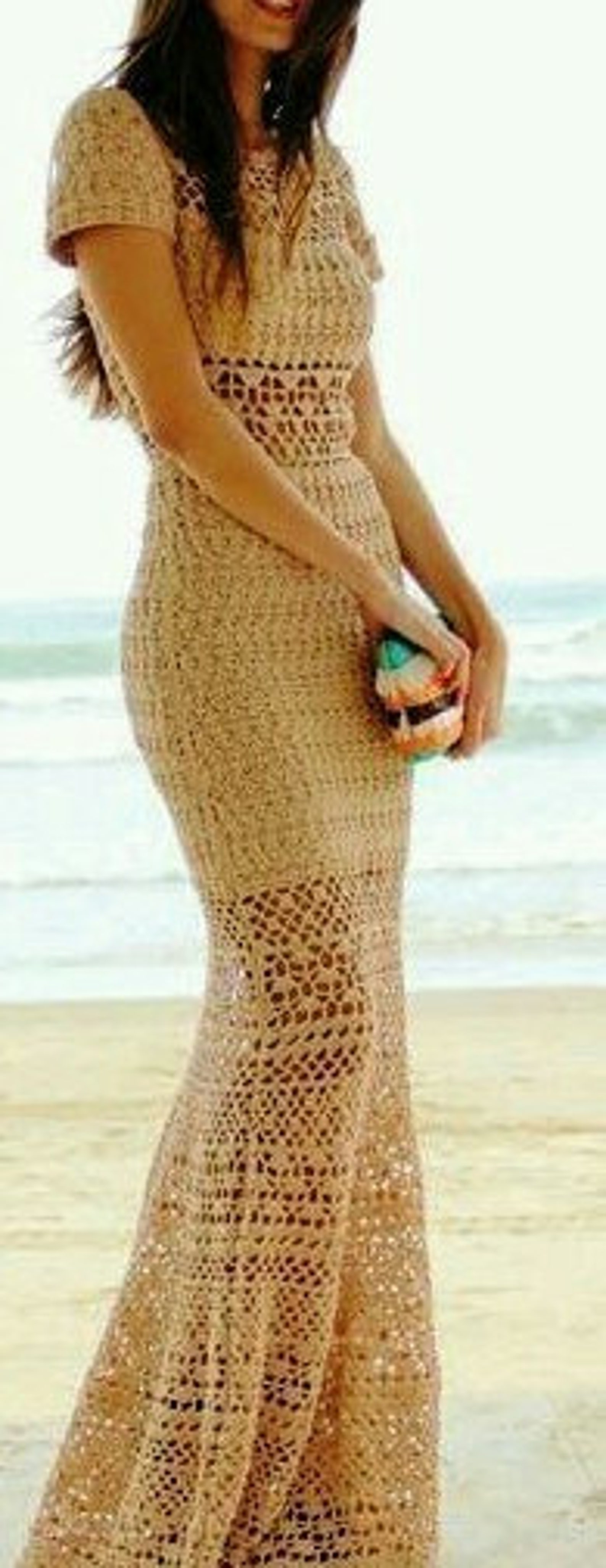 Full Length Crocheted Formal Dress Made to Order | Etsy