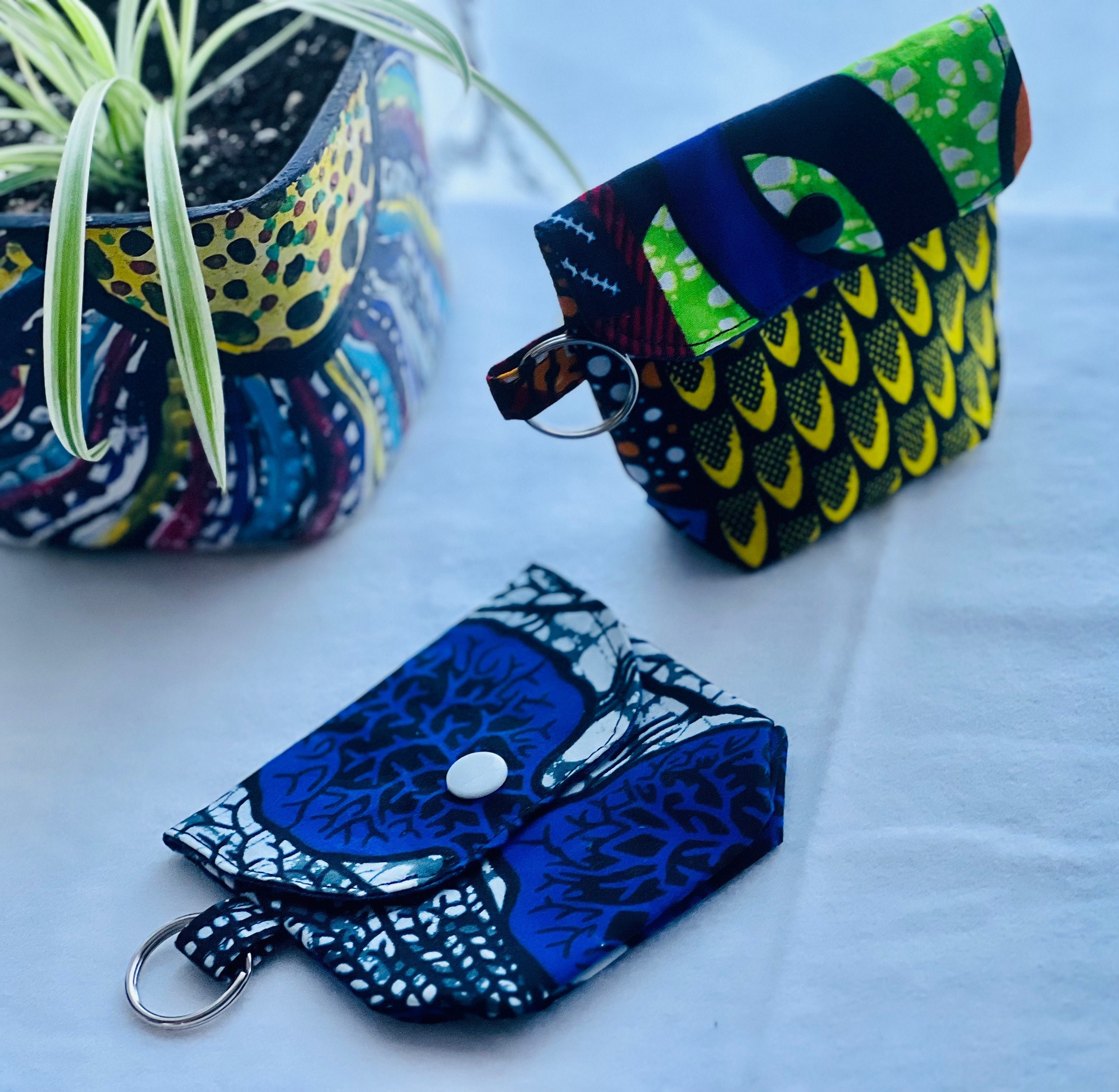 Mini Pouch Wallet With Snap + Gusset, Ankara Card and Coin Purse ...