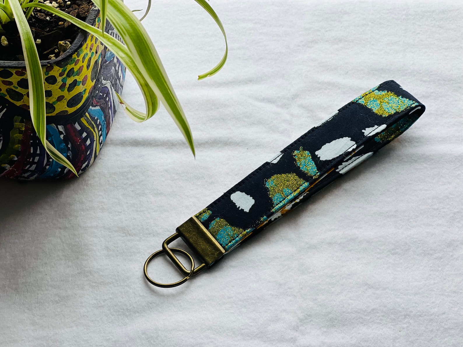 Ankara Wristlet Keychain, African Print Wristlet Key Fob, Keychain Wristlet, Ankara Key Fob, Wax ...
